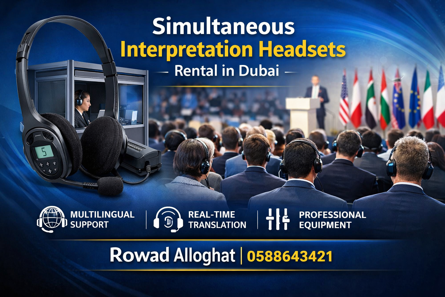 Simultaneous Interpretation Headsets for Conference -0588643421